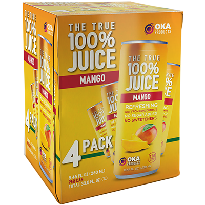 4 Pack 100% Juice Mango - Oka Products