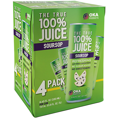 4 Pack 100% Juice Soursop - Oka Products